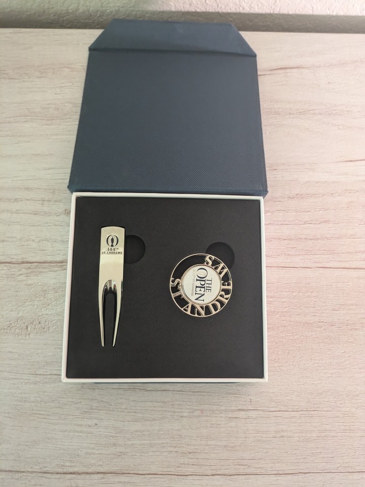 The Open 144th St Andrews BOX/Coin/ Golf Ball Marker +Black Gunmetal ...