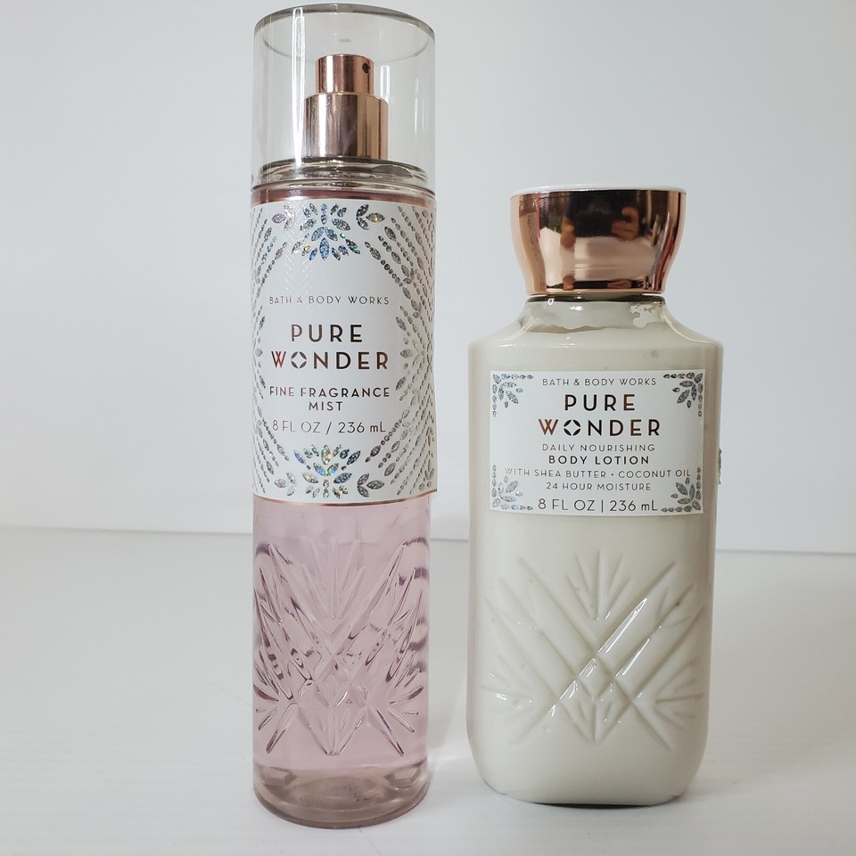 Bath & Body Works Pure Wonder Fragrance Mist & Body Lotion Gift Set ...
