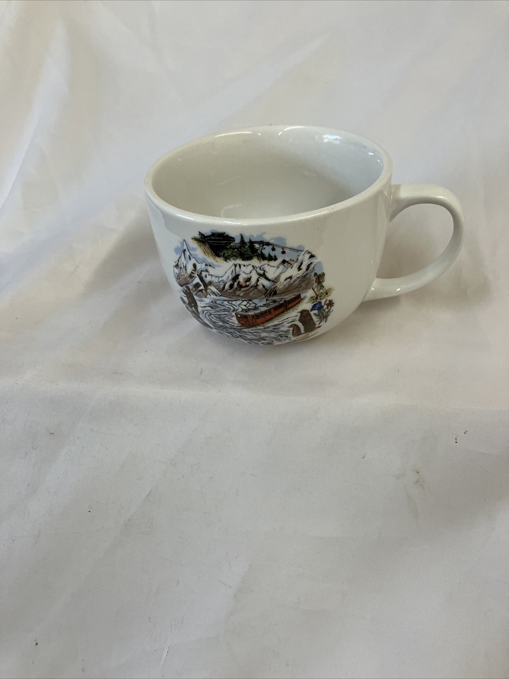 Chamonix- Mont Blanc French Alps Porcelain Mug veritable Porcelaine 16 ...