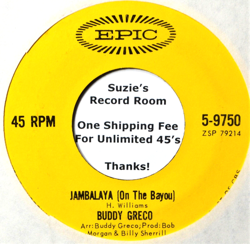 Buddy Greco Jambalaya (On the Bayou) / I Can't Help It Strong VG+ 45 7 ...