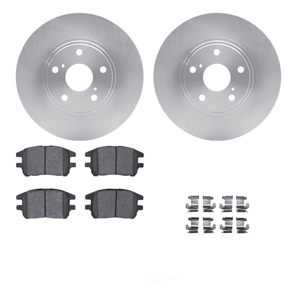 Disc Brake Kit-Rotors with 5000 Advanced Brake Pads includes Hardware ...