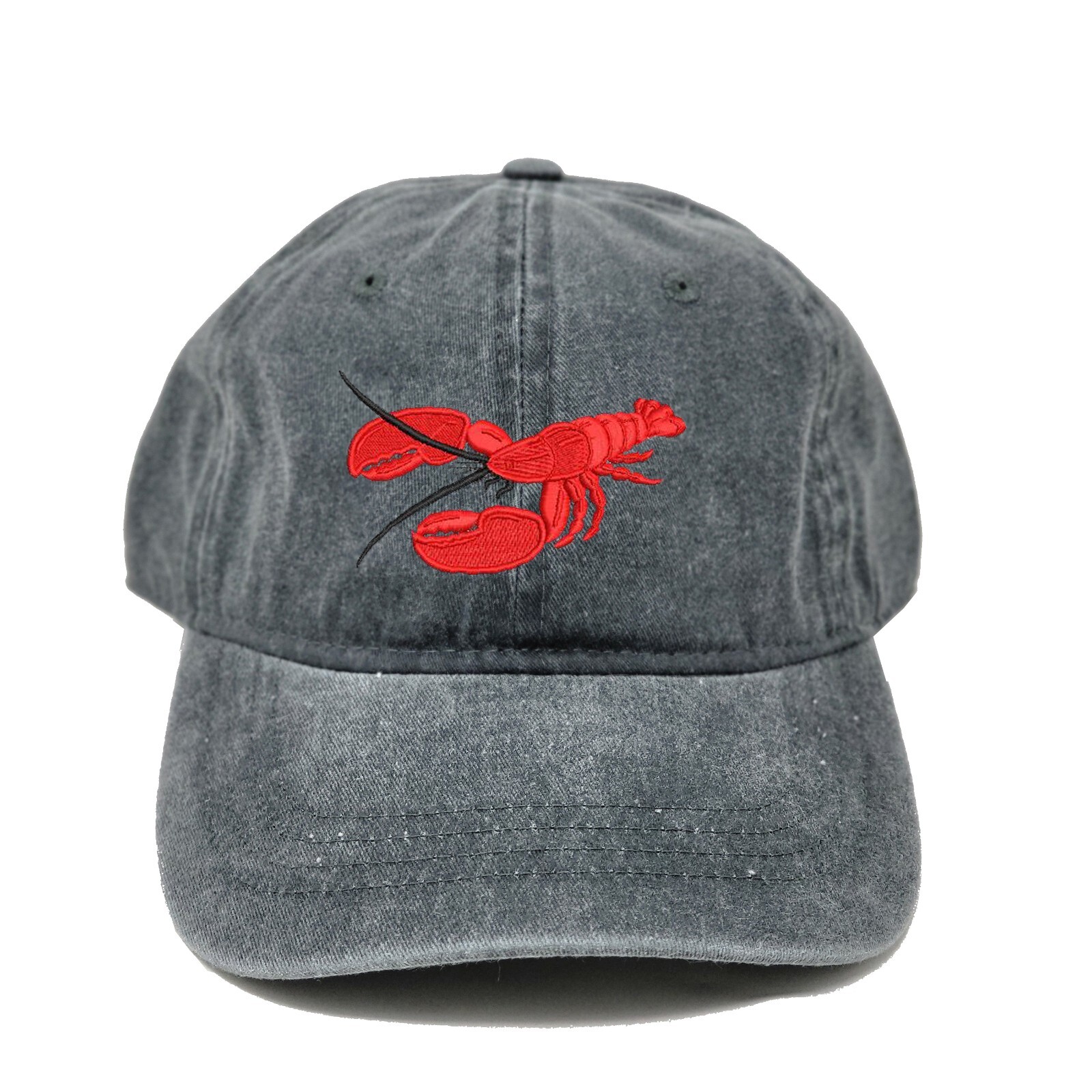 Wildlife Lobster embroidered dad hat, Red lobster embroidered ball cap ...