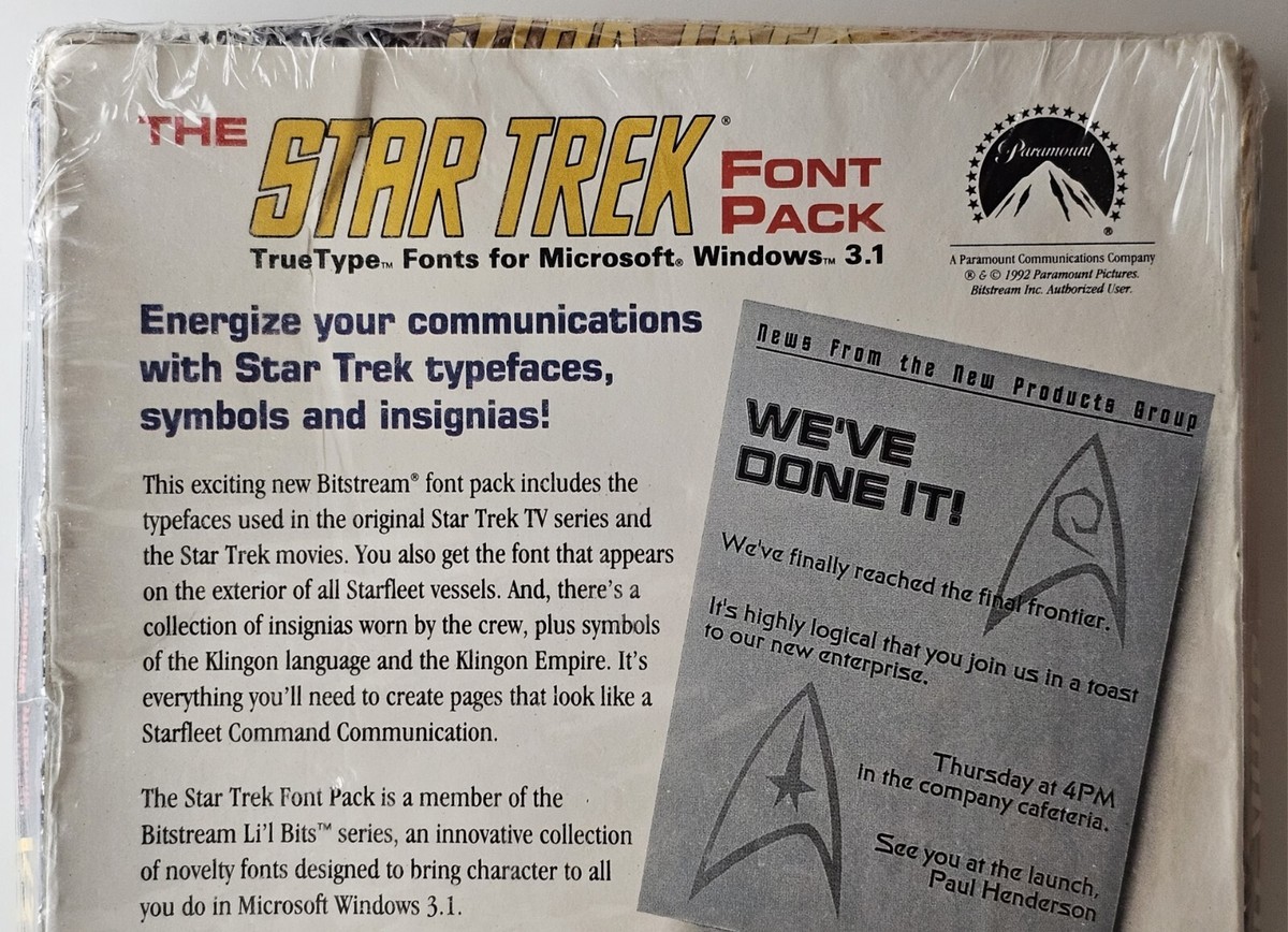 Star Trek Schriftart