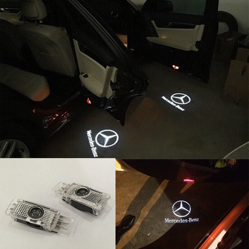 For Mercedes C-Class W203 CLK SLK Car Door LED Light Projector Lamp ...
