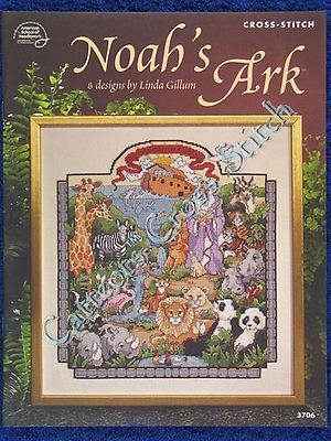Cross Stitch Pattern Noah's Arks 8 Noah Ark Designs Animals Linda Gillum NEW | eBay Australia