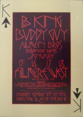 BB B.B. KING BG 212 FILLMORE concert poster 1970 DAVID SINGER BILL ...
