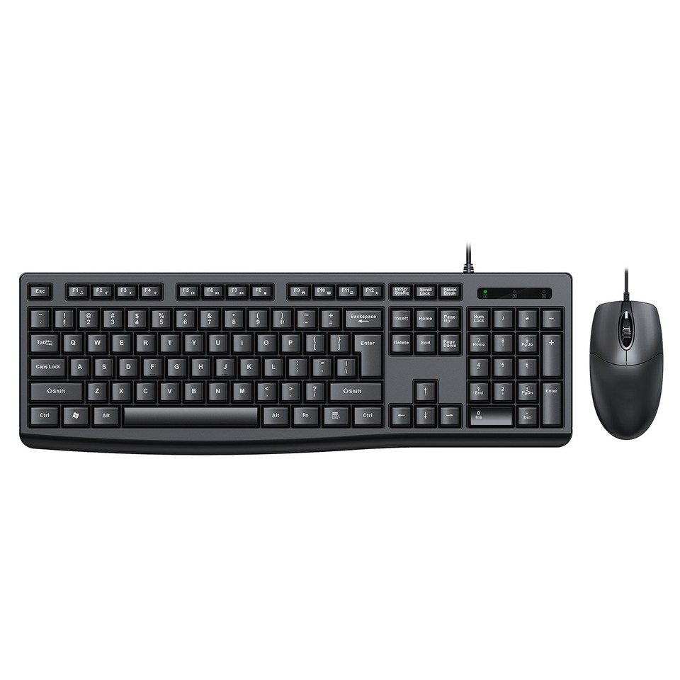 Wired Keyboard And Mouse Ergonomic Setup For PC Gaming Office | eBay UK