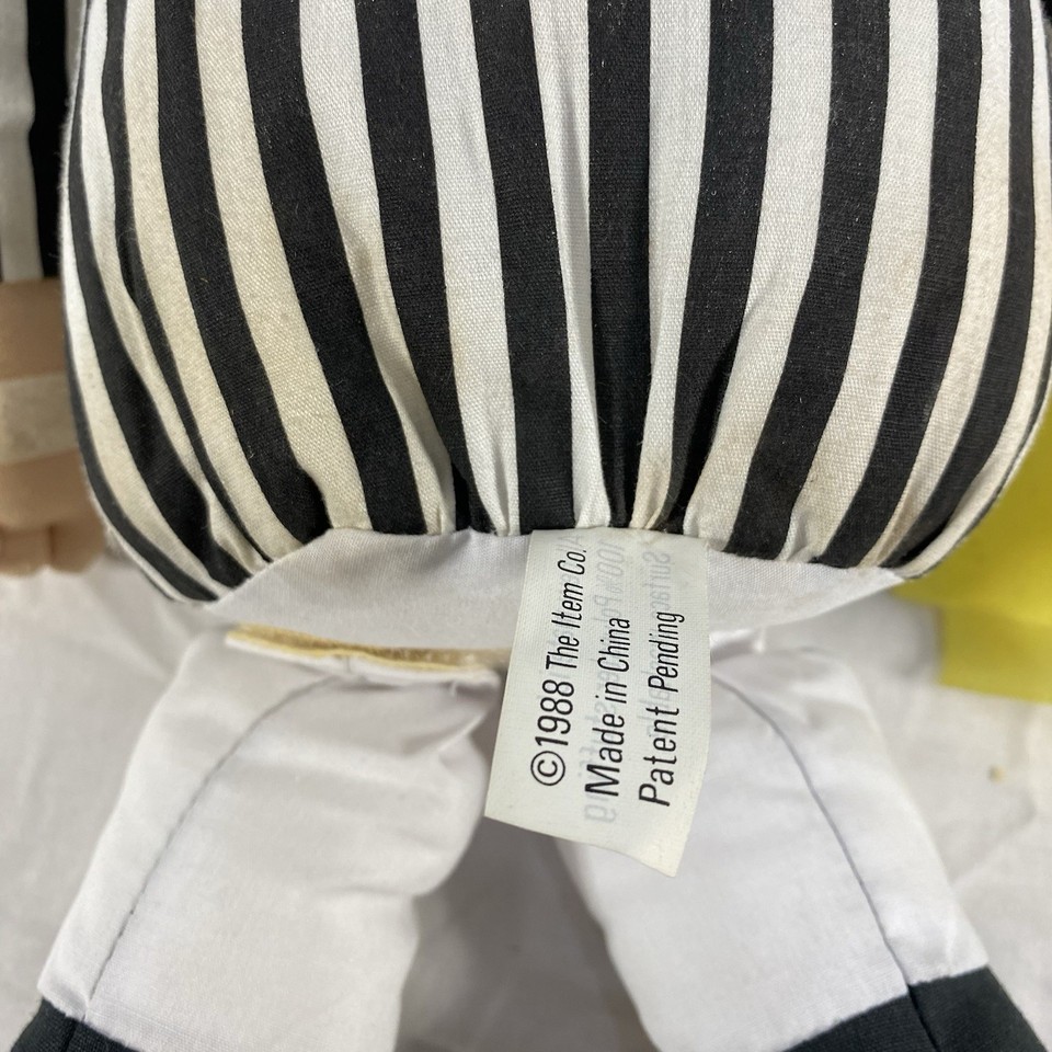 Vintage 1988 The Item Co Football Referee Whistle Plush Doll Tear Apart ...