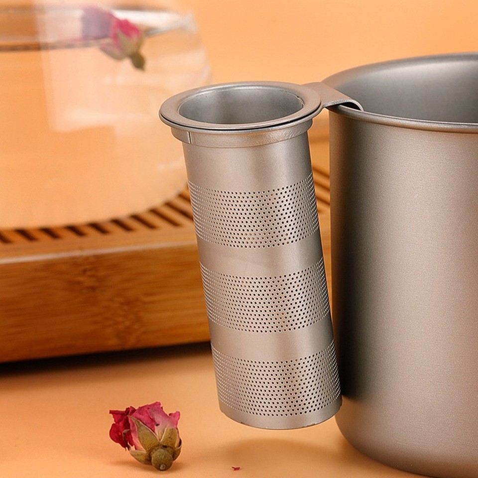 0.25mm Tea Infuser 1.8" * 3.0" Tea Infuser Titanium Brand New High ...