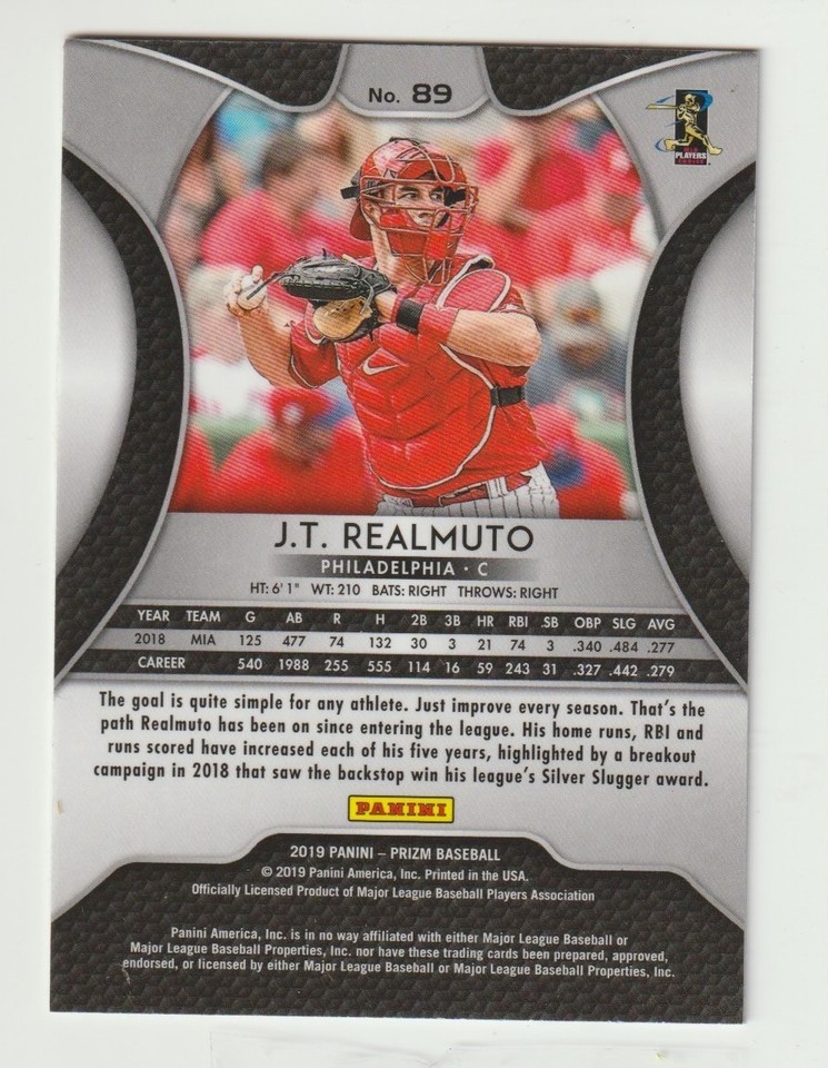 Philadelphia J.T. Realmuto 89 Baseball Sports Trading Card TCG | eBay