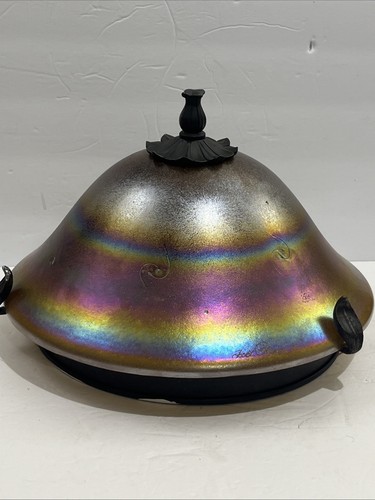 Todd Phillips iridescent Carnival Glass Style Ceiling Light Lamp Shade ...