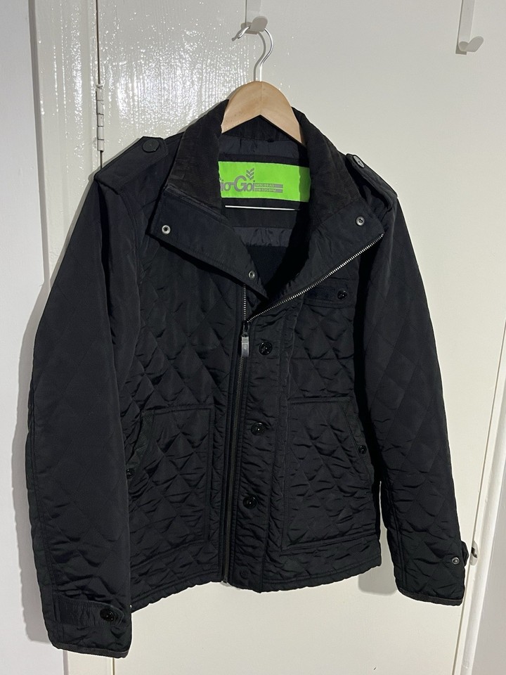 Men’s Black Gio Goi Quilted Jacket (Uk L) | eBay UK