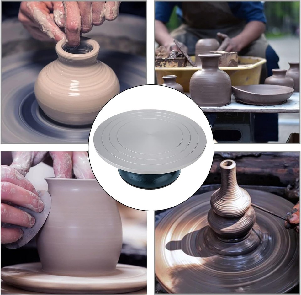 7" Diameter Sculpting Wheel Heavy Duty Metal Pottery Decorating Banding ...