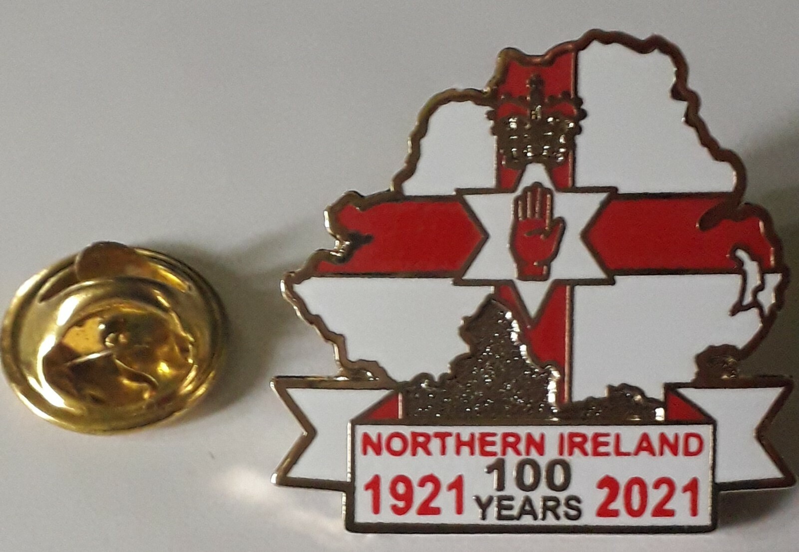 100TH ANNIVERSARY NORTHERN IRELAND PIN LAPEL BADGE ULSTER BELFAST ...