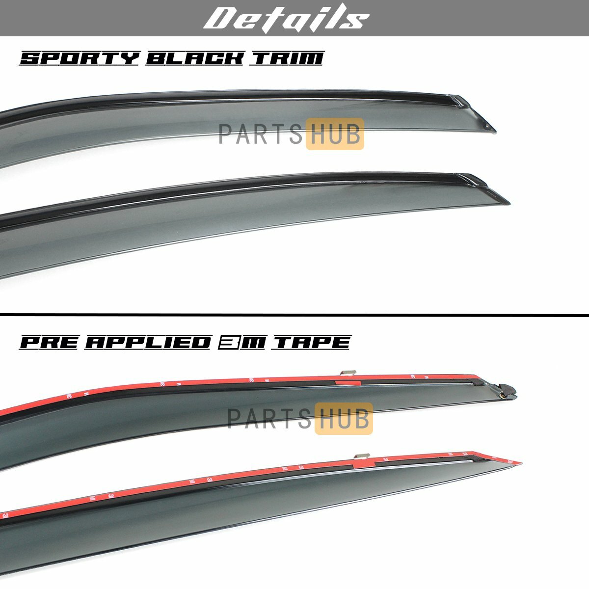 For 2016-2023 Nissan Maxima Black Trim Smoke Tinted Window Visors Rain ...