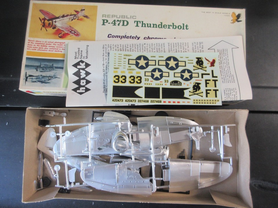 HAWK 1/48 CHROME-PLATED P-47D THUNDERBOLT RAZORBACK #212-200 vintage | eBay