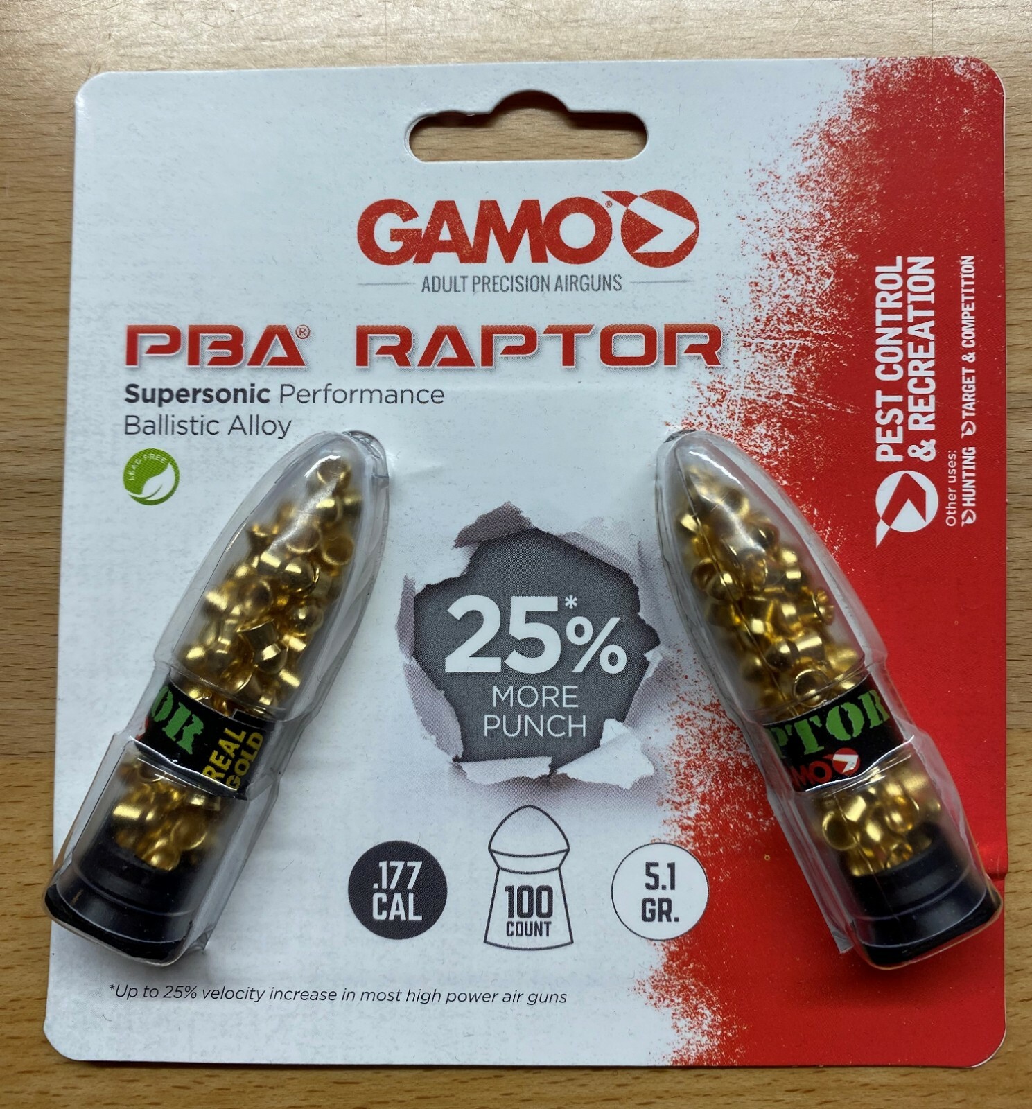 GAMO PBA RAPTOR PELLETS .177 CALIBER - 100 CT - 632264454 - PEST ...