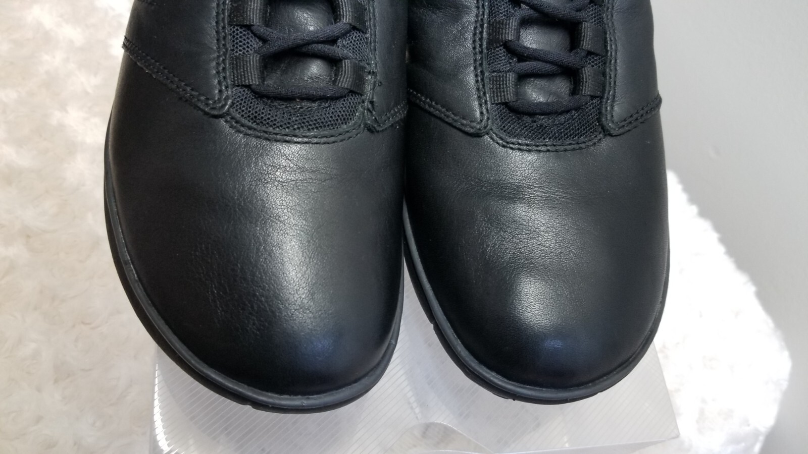 GEOX MEN RESPIRA WALKING SHOES BLACK sz 8 ITALIAN PATENT INNER ...