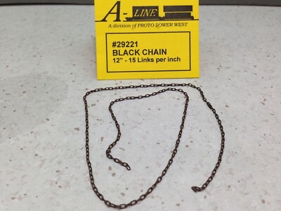 HO 1:87 A-Line # 29221 Black Chain 12" - 15 Links per inch | eBay