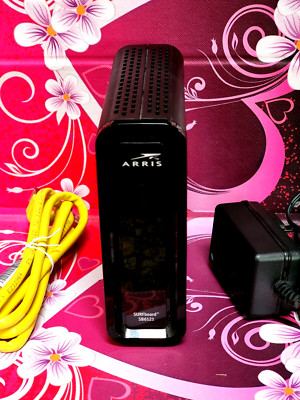 ARRIS SURFboard Model SB6121 DOCSIS Cable Modem +12VDC+Ethernet cable ...