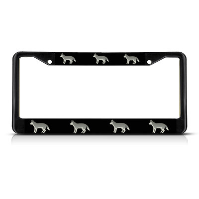 Wolves Black License Plate Frame Tag Holder | eBay