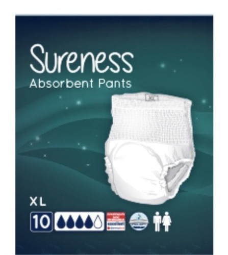 40 Sureness Absorbent Pants Incontinence for Men/Women Medium or Large ...