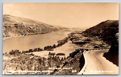 A560 Rowena Point Highway Old Oregon Columbia River Highway Vtg RPPC ...