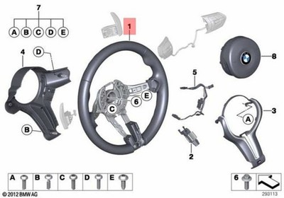 Genuine BMW Hybrid F20 F21 F22 F23 M Sports Steering Wheel Leather ...