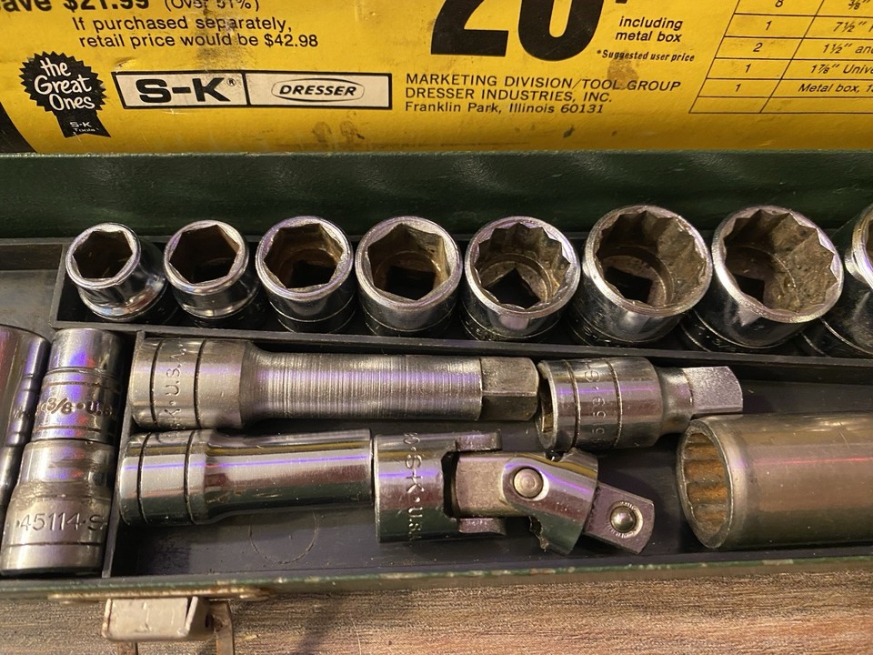 Vintage S K Socket Set. Working With A Couple Of Extras Socket S-K ...