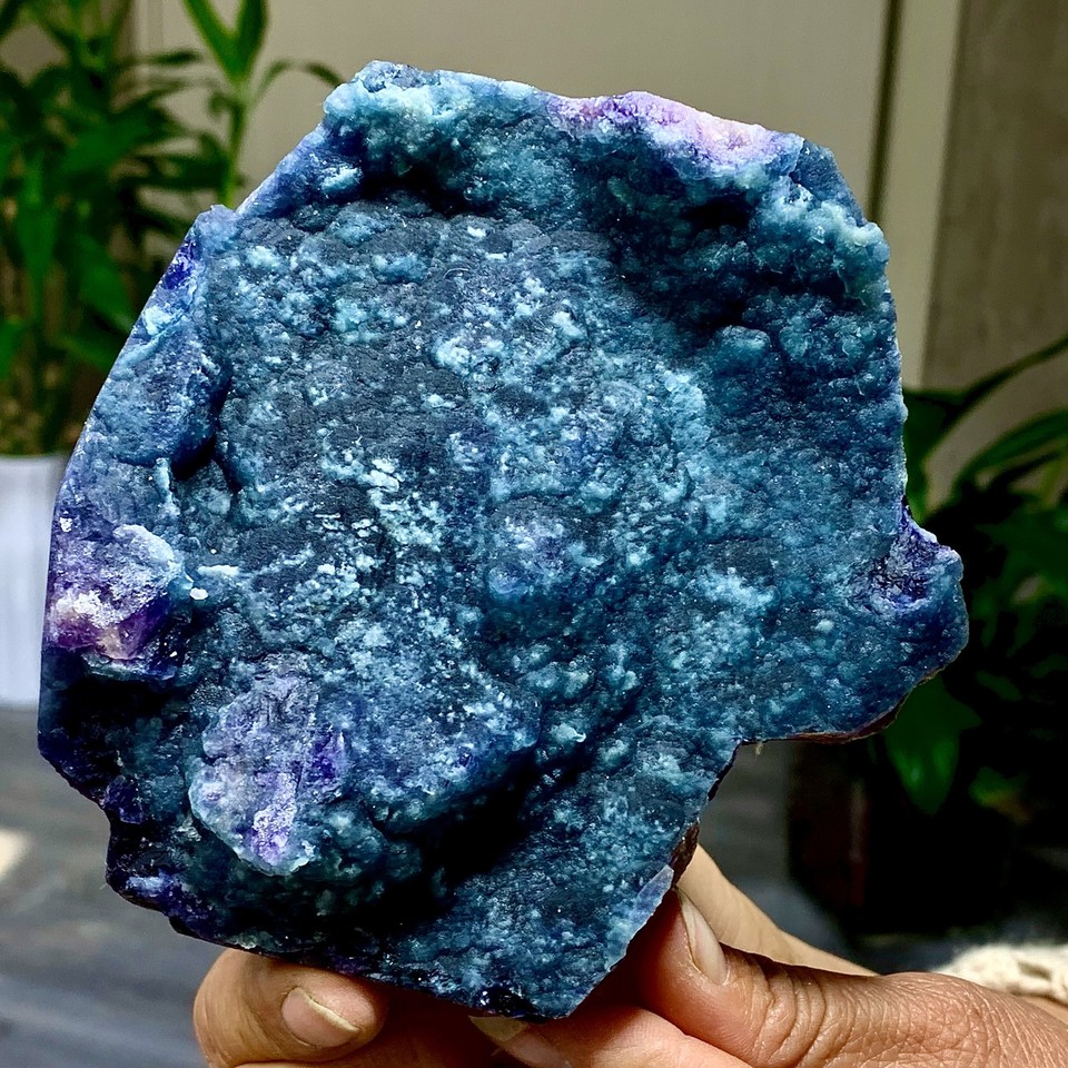 641G Rare transparent purple-green fluorite mineral crystal sample ...