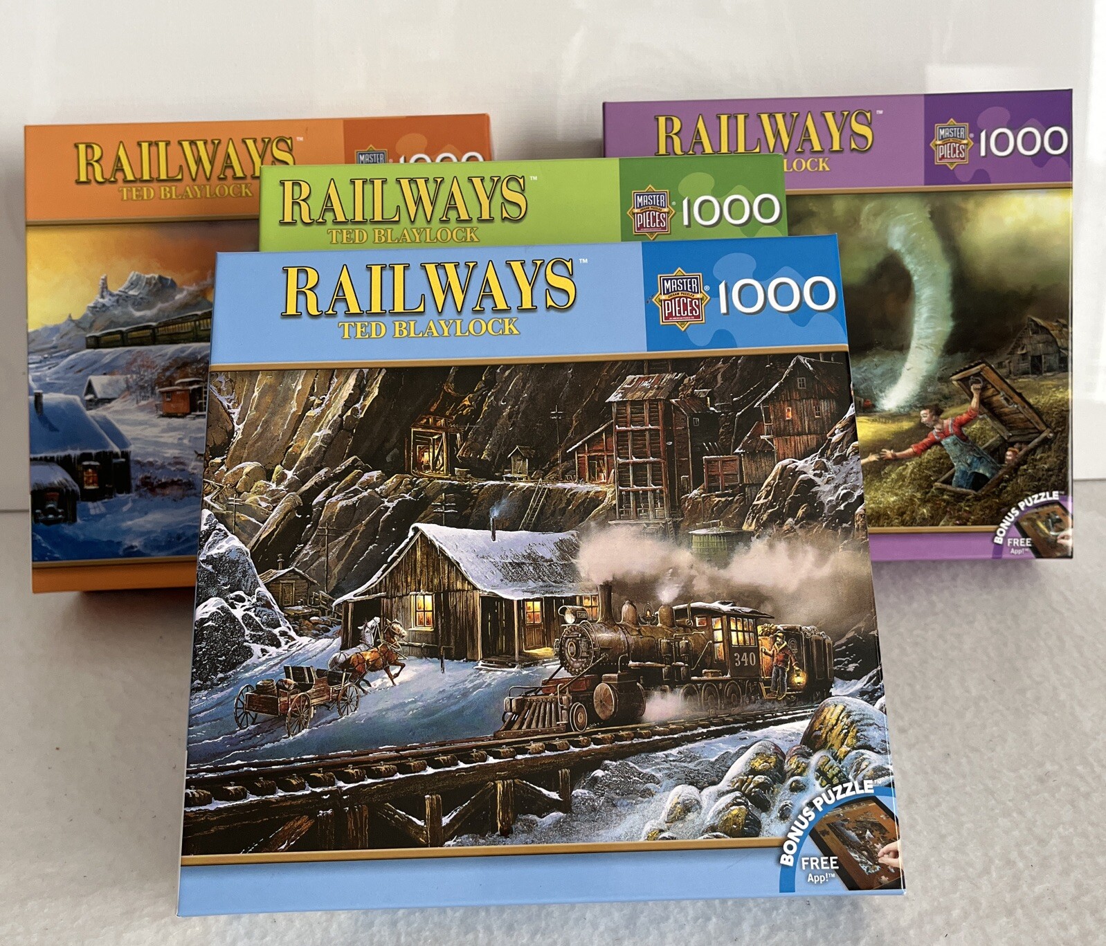 Master Pieces Ted Blaylock RAILWAYS Train Ore Mine Gold Rush JigSaw ...