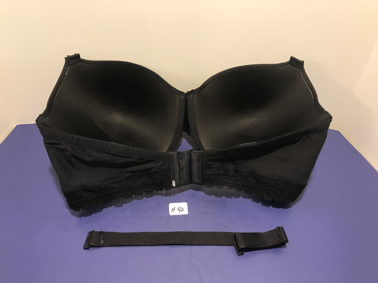 New Strapless Black PARAMOUR Underwire Bra 255455 Gorgeous US 38H H42 ...