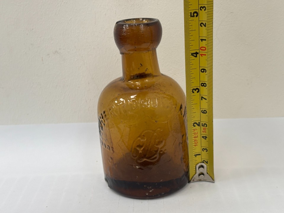 59112 Old Vintage Antique Glass Bottle Hamilton Codd Mineral Dumpy ...