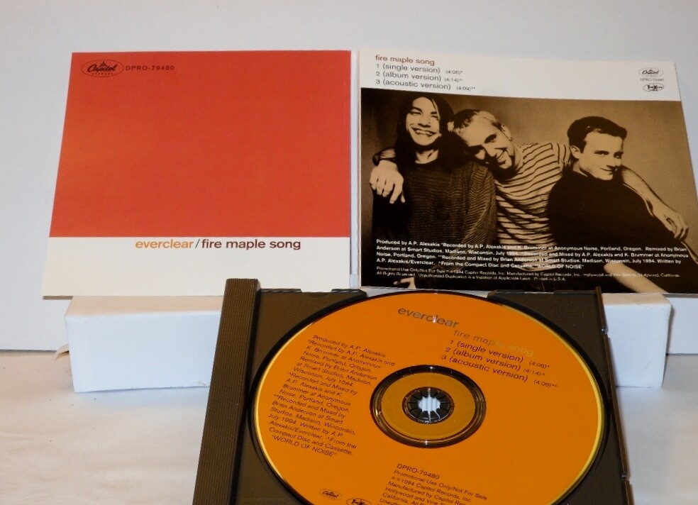 Everclear - Fire Maple Song Promotional ONLY CD Single - ** Free ...