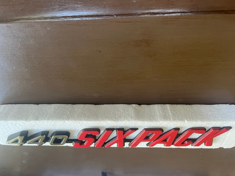 NOS 440 Six Pack Emblem Pair Dodge Mopar | Genuine OEM