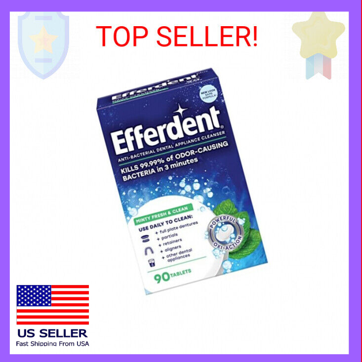 Efferdent Retainer Cleaning Tablets, Denture Cleanser Tablets for ...