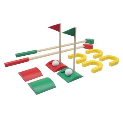 Wooden Mini Crazy Golf Set Garden Games Family Kids Outdoors Summer Fun ...