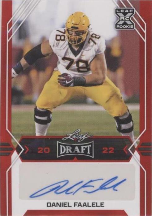2022 Leaf Draft - Autographs Daniel Faalele #BA-DF1 Red (AU, RC) for ...