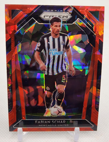 ⚽Fabian Schar RED CRACKED ICE REFRACTOR 2020 Prizm Newcastle United ...