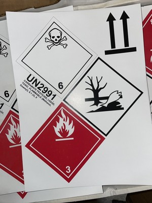 Un2991 Flammable Liquid Placard (10} | eBay