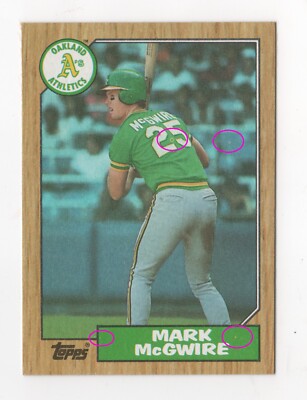 Mark McGwire QUADRUPLE Error 1987 Topps Rookie Mint, Set Break ...
