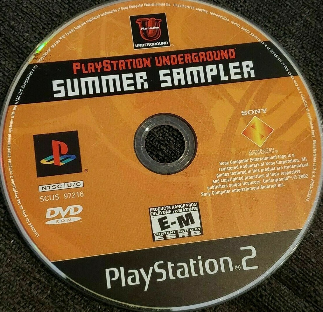 Playstation 2 PS2 Playstation Underground Summer Sampler DISC ONLY # ...