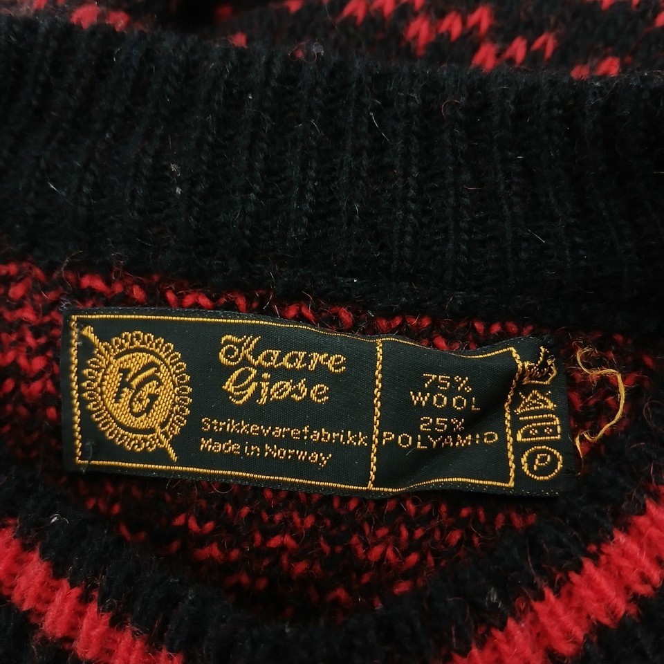 Vintage Kaare Giose Knit Jumper Size 44" Multicoloured Fair Isle Wool ...