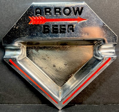 Vintage ARROW BEER Ashtray Beer Advertising Globe Brewing Baltimore MD ...