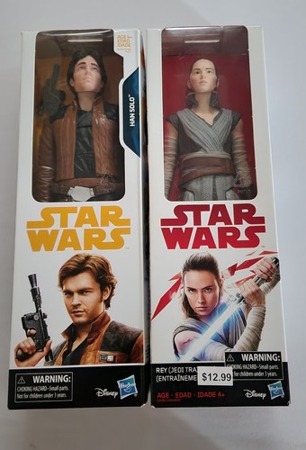 Star Wars Action Figures, Han Solo & Rey, New | eBay