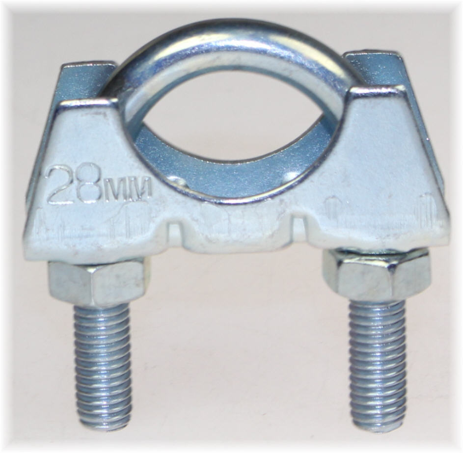 1 St. Bügelschelle Rohr Schelle U-Bolt Clamp M8 x 28 mm U-Schelle ...