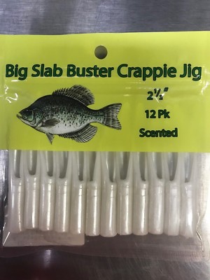 SB65 2" SLAB BUSTER SCENTED CRAPPIE JIG, PEARL WHITE | eBay