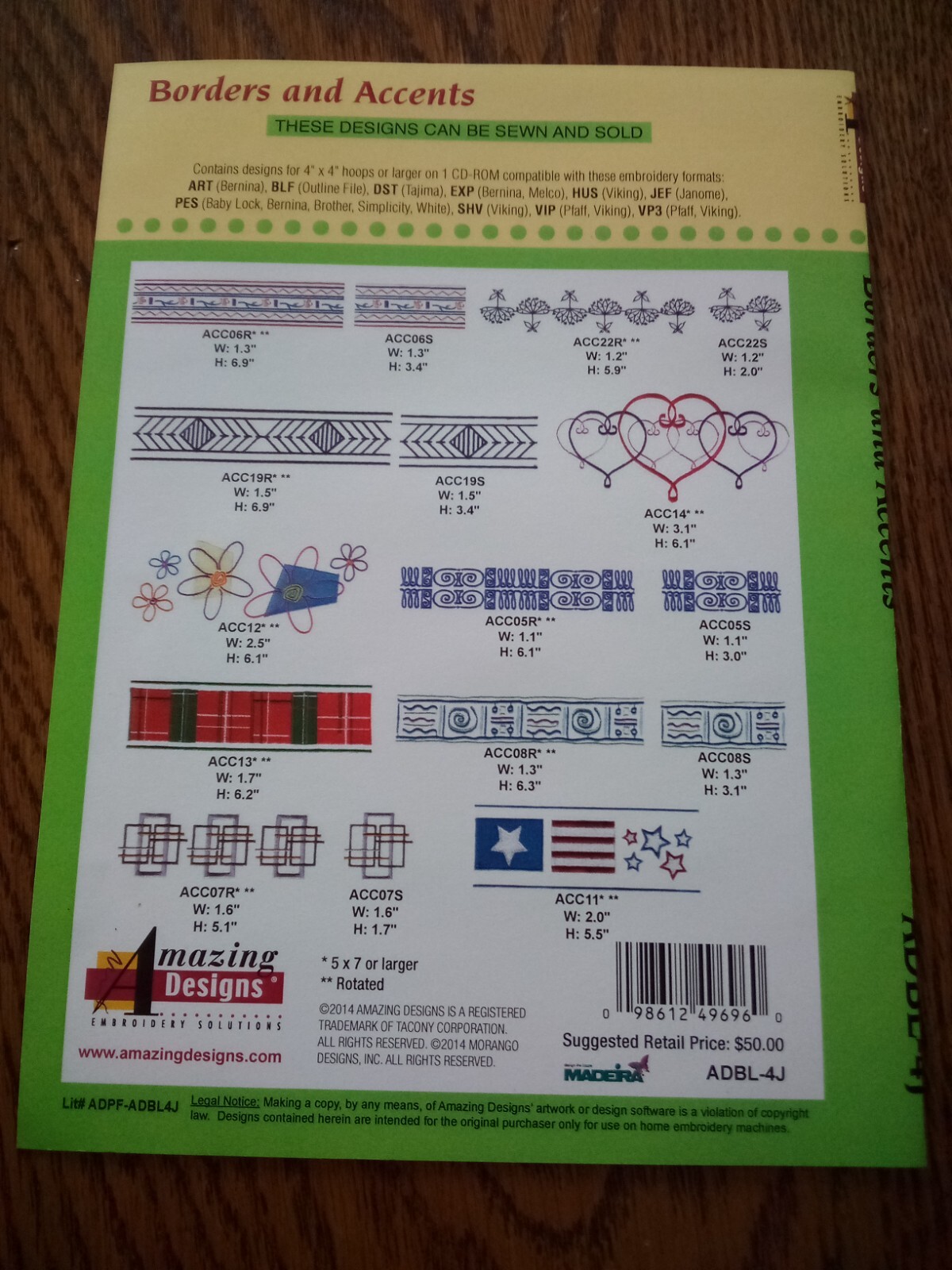 Amazing Designs Machine Embroidery CD Borders And Accents | eBay