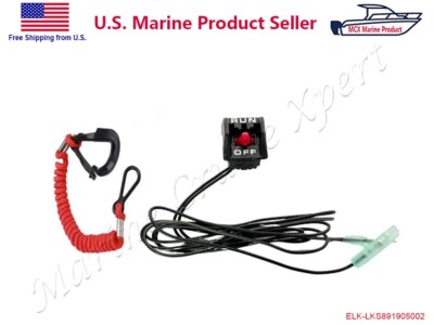 Mercury Outboard Side Remote Control Stop Safety Kill Switch 891905002 ...