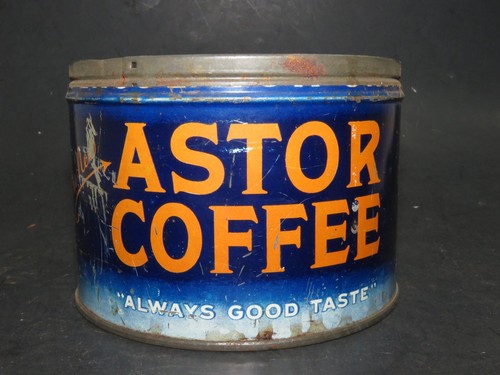 Vintage ASTOR 1 LB. Key-wind Coffee Tin Can without Lid empty | eBay
